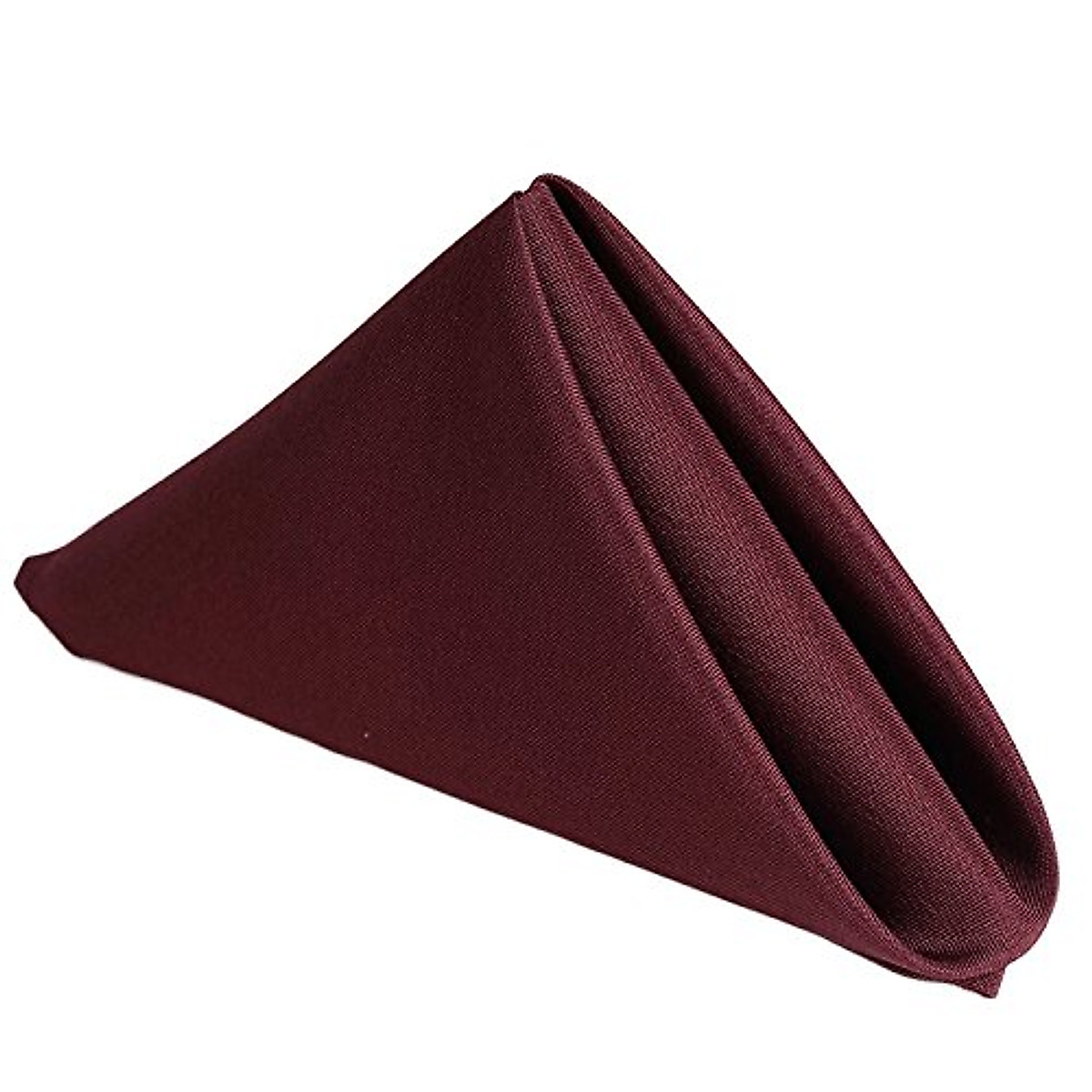 Tableclothsfactory 17"x17" Burgundy Wholesale Polyester Linen Napkins for Wedding Birthday Party Tableware - 25PCS