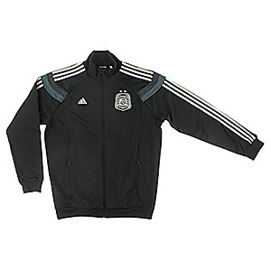 Argentina Men's Soccer Track Top Anthem Jacket- 2014 World Cup (X-Small) Black