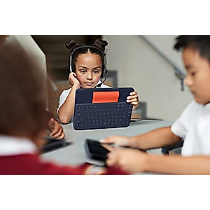 Logitech Rugged Combo 3 iPad Keyboard Case with Smart Connector for iPad (7th, 8th and 9th Generation) for Education - Classic Blue