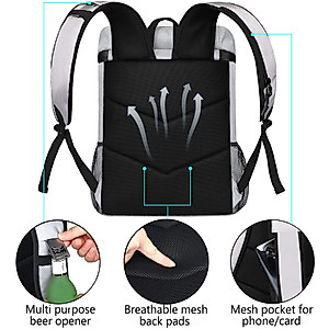 FORICH Soft Cooler Backpack Insulated Waterproof Backpack Cooler Bag Leak Proof Portable Small Cooler Backpacks to Work Lunch Travel Beach Camping Hiking Picnic Fishing Beer for Men Women