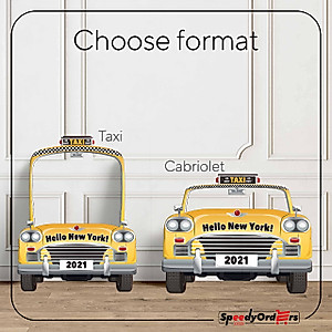 Taxi Photo Booth Frame, Car Photo Booth Prop, Birthday Photo Booth Frame, NYC Party Decoration, Yellow Cab Photo Booth Backdrop, Yellow Taxi Selfie Photo Booth Frame, Sizes 36x24 and 48x32 Inches