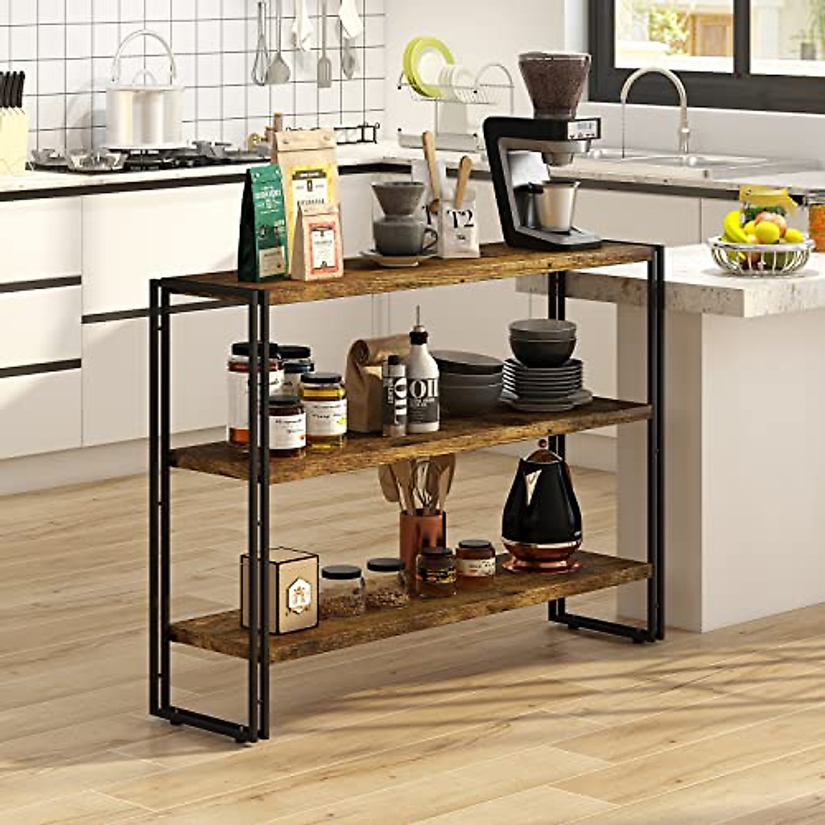 HCHQHS 3 Tier Open Bookshelf 47 Inches and 40 Inches