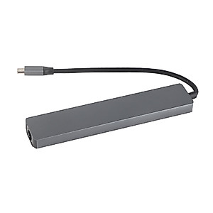 USB C Hub, 8 in 1 Laptop Docking Station, Aluminum USB C Multiport Adapter with , USB3.0, RJ45, USB C Female Port, USB C Male Port, TF Card Reader