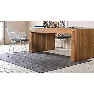 Unique Loom Modern Collection Distressed, Stripes, Helix, Vintage, Indoor and Outdoor Area Rug, 6 ft x 9 ft, Gray/Light Gray