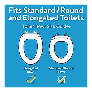 Carex E-Z Lock Raised Toilet Seat, 5 Inch Height, Toilet Seat Riser For Elderly and Handicap, Round Or Elongated Toilets, Elevated Toilet Seat and Toilet Riser For Seniors, Handicapped