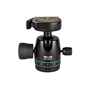 SLIK SBH-808DQ Ball Head with QR Plate, Black (618-758)
