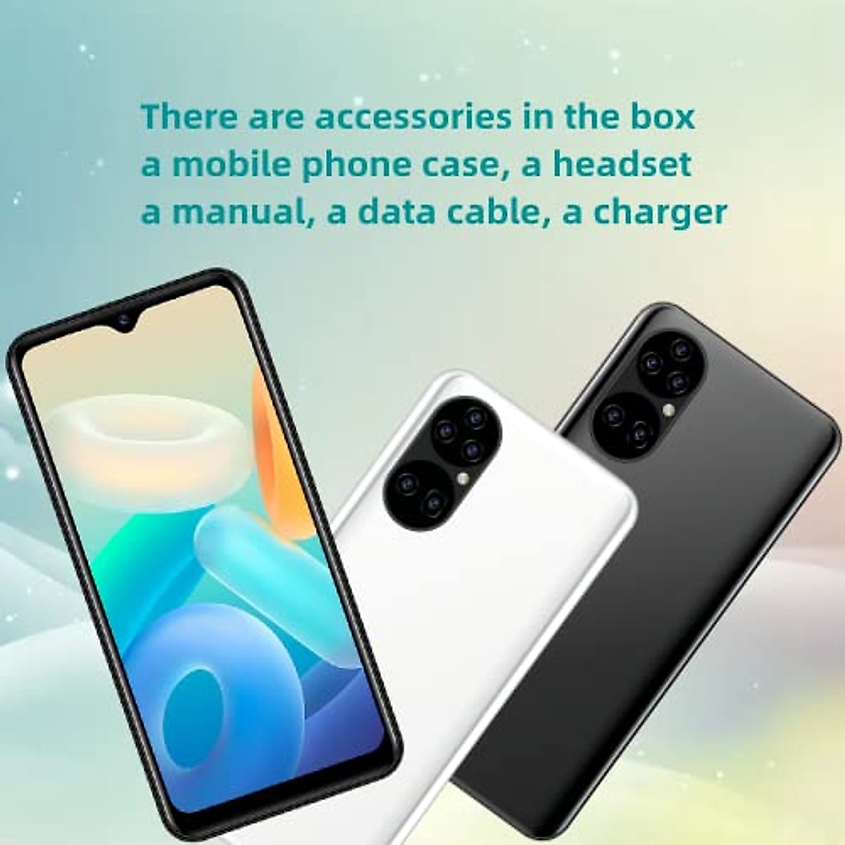 aderroo 6.52-inch Screen ，H22 Unlocked Cell Phone，2GB RAM, 16GB ROM，Supports 3GWCDMA : 850/2100MHZ Dual SIM Card Frequency Band，Front and Rear Camera ，Android Smartphone(Black