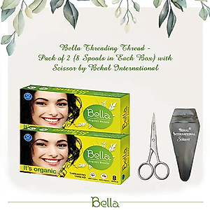 Bella Threading Thread - Pack of 2 (8 Spools in Each Box) with Scissor by Behal International