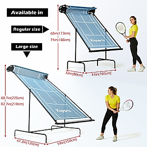 Ksports Tennis Rebounder Net – Multi Racket Sports Trainer for Tennis, Pickleball, Padel, Squash & Racquetball – Quick Assembly, Portable with Carry Bag (Blue, Regular)
