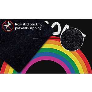 Toland Home Garden 800452 Welcome Rainbow Pride Door Mat 18x30 Inch Outdoor Doormat for Entryway Indoor Entrance