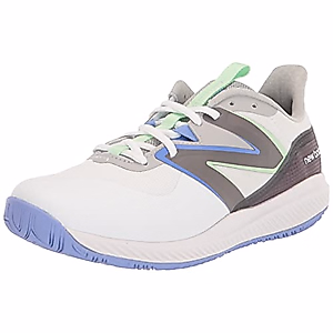 New Balance Women's 796 V3 Hard Court Tennis Shoe, Nb White/Castlerock/Vibrant Violet, 9 Wide US