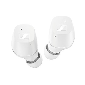 Sennheiser CX True Wireless Earbuds - Bluetooth in-Ear Headphones for Music and Calls with Passive Noise Cancellation, Customizable Touch Controls, and 27-Hour Battery Life, White (Renewed)