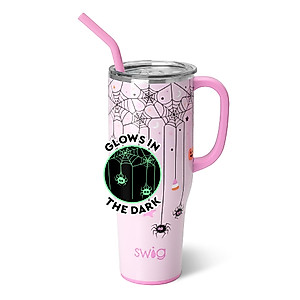 Swig Life 40oz Mega Mug, 40oz Tumbler with Handle and Straw, Extra Large Insulated Tumblers, Cup Holder Friendly Travel Mug (Sweet And Spooky)