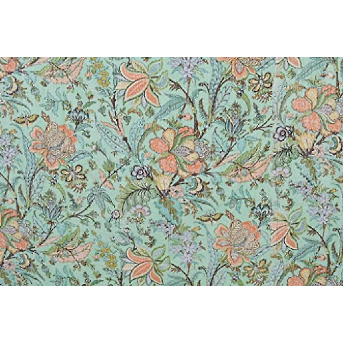 Maviss Homes Indian Traditional Handmade Floral Cotton Super Soft Kantha Quilt Blanket | Throw Bedspread Blanket | Bedroom Décor Throw Quilt |Home Décor; Multicolour