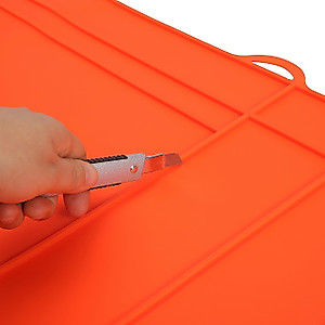 Cuttable Silicone Griddle Mat Customizable 4 Size with Silicone Grease Cup Liners for Blackstone 36" 28" 22" and 17'' Griddle Top Protective Cover, Keep Flat Top Clean Critter Free Rust-Free