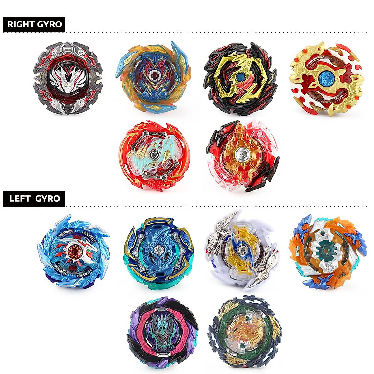 Ruolan Battling Top Metal Fusion Evolution Master Burst Gyro Toys Spinning Tops Set, Combat High Performance Game with 2 Launchers Gift for Children Boys Kids (12PCS)