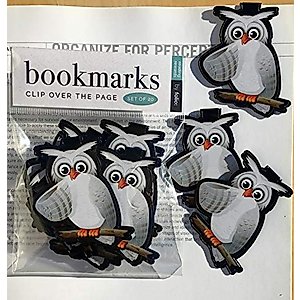 OWL Bookmarks - (Set of 20 Book Markers) Bulk Animal Bookmarks for Students, Kids, Teens, Girls & Boys. Ideal for Reading incentives, Birthday Favors, Reading Awards and Classroom Prizes!