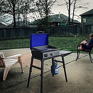 SafBbcue 17 Inch Hard Cover Hood Compatible with Blackstone 17" Table Top Griddle (17" Hard Cover Blue)