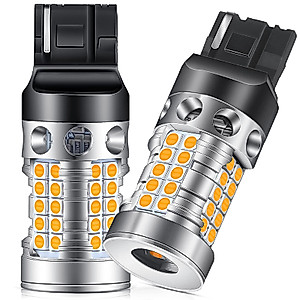 GJTIANXK 7440 LED Bulbs for Turn Signal Lights Amber Yellow 2200K Extremely Bright CANBUS Error Free T20 7440A 7440NA 7441 WY21W LED Bulbs Replacement (Pack of 2)