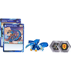 Bakugan Ultra, Aquos Phaedrus, 3-inch Collectible Action Figure and Trading Card, for Ages 6 and Up