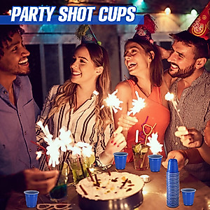 Yetene 200pcs 2 oz Easter Plastic Shot Cups Mini Disposable Shot Glasses for Wedding Baby Shower Graduation Party Supply Summer Beer Taste Serving(Blue)