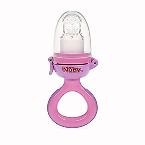 Nuby Twist N' Feed Infant First Foods Feeder with Hygienic Cover: 10M+, Colors May Vary, Multi