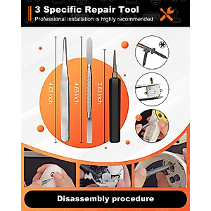 Replacement Kit for Oculus Quest 2 Controller/Meta Quest 3 Controller (13-in-1), DUXICEPIN Joysticks, Thumbstick, Screwdriver, Tweezer & Pry Tool-Ultimate Meta Quest 3 Controller Accessories (Black-13-in-1)
