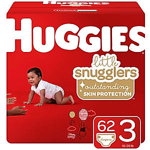 Huggies Little Snugglers Baby Diapers, Size 3, 62 Ct