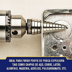 Irwin Tools Irwin 11104 Unibit4M 4-Millimeter to 22-Millimeter by 3/8-Inch Shank Step Drill Bit