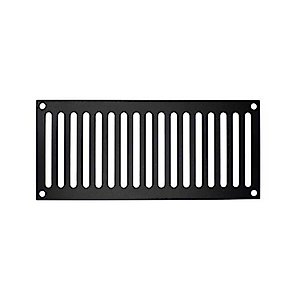 AMS Fireplace | Fire Pit Enclosure Vent | 321 High Gauge Stainless Steel | Commercial Grade | Safe Ventilation | Strong, Durable, Easy Install (9x4 Inch -Set of 1, Black)