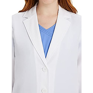 Healing Hands Lab Coat Women 3 Pocket Full Sleeve Mid-Length 5053 Faith The White Coat Minimalist Collection White S