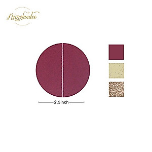 Nicrolandee Burgundy Paper Garland Rose Gold Glitter Dots Hanging Party Garland for Maroon Wedding Engagement Party Baby Shower Bridal Shower Hen Night Party Decorations, 3 Pack/Set 9.8FT Long