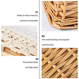 DOITOOL Seagrass Nesting Baskets Woven Basket Rattan Storage Bin Seagrass Wicker Basket with Fabric Liner Dedsktop Sundries Container Weaving Jewelry Cutlery Organizer L Wicker Storage Basket