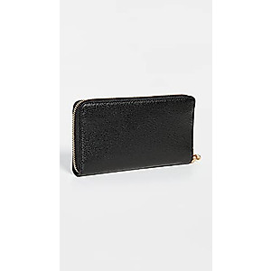 Tory Burch Women's Robinson Zip Continental Wallet, Black, One Size