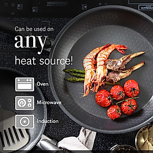 ALTENBACH Ultracomb Frying Pan 8 inch(22cm) - 5-Ply Technology, Durable, Ergonomic Design | Non-stick Stainless Steel Frying Pan | Works with Gas or Induction, Oven