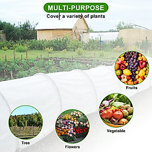 SOMXOY 10x30FT Plant Cover Freeze Protection Winter 1.06 oz/yd² Thick Frost Cloth Blanket Plant Protector Reusable Floating Row Tree Covers from Animals for Garden Outdoor