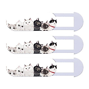 SOLUSTRE Phone Camera Cover 3pcs Camera Cover Slide Laptop Camera Cover Cartoon Cat Camera Blocker for Laptop