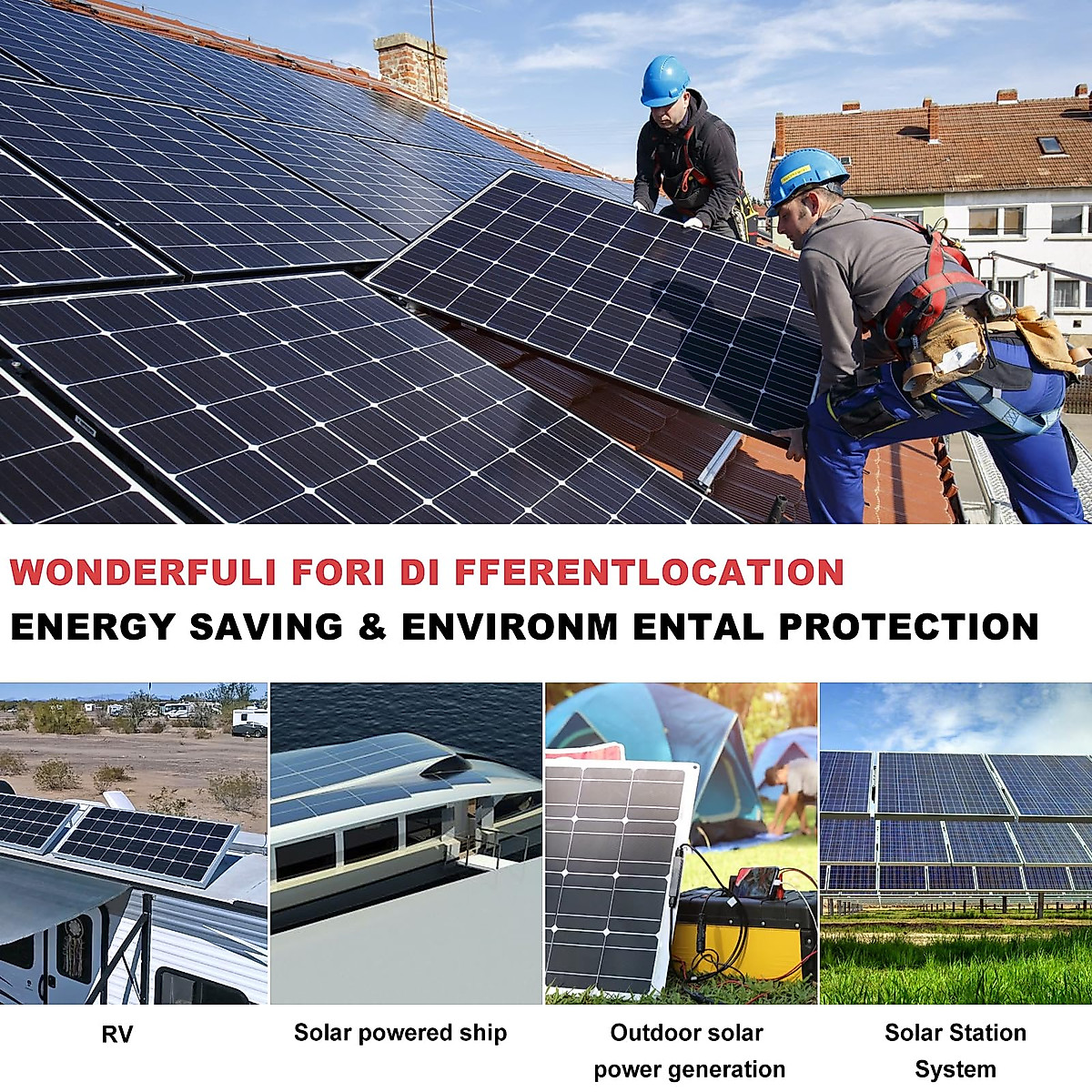 Feotech Twin Wire 100FT Solar Extension Cable - 10AWG(6mm²) Solar Panel Connector, with 6 Pairs-IP67-Male/Female Solar connectors for Outdoor Automotive RV Boat Marine Solar Panel- Black & Red