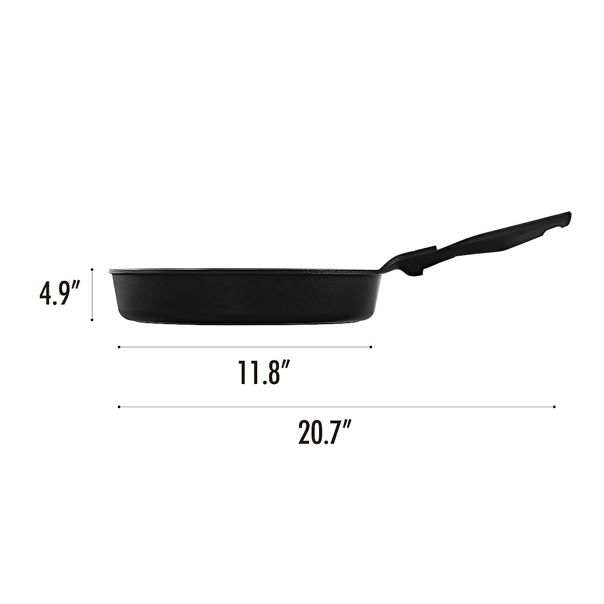 CHEF TOPF Practi Nonstick Frying Pan 12 Inch, Titanium Coating Ultra Non-stick Skillet, PFOA & PFOS Free