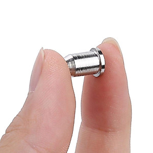 Bnineteenteam 6 Pcs Guitar Through Body String Ferrules for Electric Guitar (Silver)