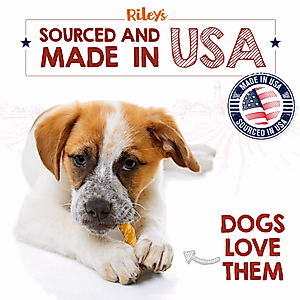 Riley's Chicken Wrapped Dog Treats - USA Sourced, USA Made Medium Dog Treats - Dog Chew Sticks - Raw Hides for Medium Dogs - Wrapped Rawhide Sticks for Dogs - 12 Twists - Medium