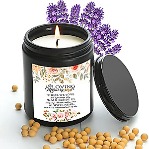 Sympathy Candle for Loss of Loved One in Memory of Mother Father Lavender Soy Wax Candle Bereavement/Condolences/Grief Gifts-Funeral Decor Sign Sorry for Your Loss Remembrance-Poem