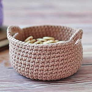 2 Pack Light Blue Soft Cotton Knitting Yarn Elastic Fabric Crochet Cloth Yarn for Bag,Basket,Cushion