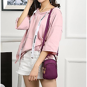 Toniker Nylon Multi-Pockets Small Crossbody Bags Cell Phone Purse Smartphone Wallet for Women with Handy Carry