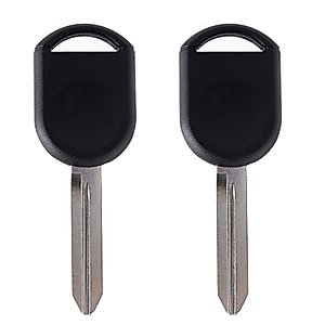 SCITOO 2 X Transponder Keys for Ford for Expedition for Explorer for Focus for Fusion for Mustang for Five Hundred for Freestyle for Ranger for Taurus 2000-2010 H84-PT 40 691259 599114 5913441