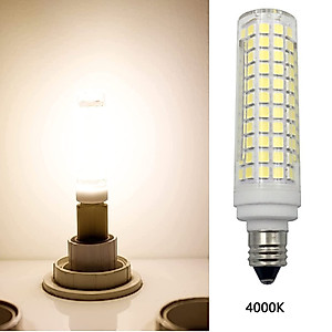 Lxcom Lighting E11 LED Corn Bulb Natural White 4000K 15W Dimmable Ceramic LED Light Bulbs 120W Equivalent 136 LEDs 2835 SMD 1500LM T3/T4 JD E11 Mini Base for Home Lighting, 2 Pack