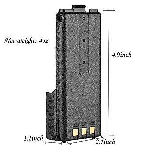 KCTIN Replacement Battery for Baofeng (7.4V 3800mAh BL-5) Walkie Talkies BF-F8HP UV-5R UV5R Plus UV-5RTP UV-5RB BF-F8 BF-F8+ (2 Packs)