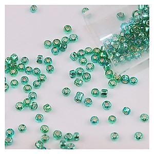 NHBT YU 2mm Square Hole Charm Czech Glass Seedbeads 19 Colors 12/0 Crystal Glass Seed Beads for DIY Sewing Craft Cross Stitch Accessory T87 (Color : 541 Peacock, Size : 2mm 720Pcs)