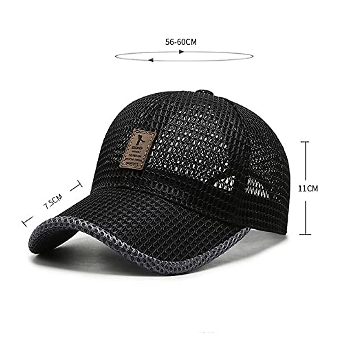 FASHIXD Summer Mesh Baseball Cap for Men Women Trucker Mesh Hat Baseball Hats Outdoor Sports Running hat (1-Blue)