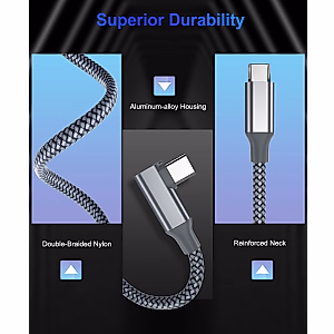 Elebase USB C to C 100W Charging Cable 10FT with USB-A Adapter,Type-C PD Fast Charger Cord for Car iPhone 16 15 Pro Max Plus,Airpods 4th,MacBook Mac,iPad 10 10th Air 4 5 6,Galaxy S24 S23,Right-Angled